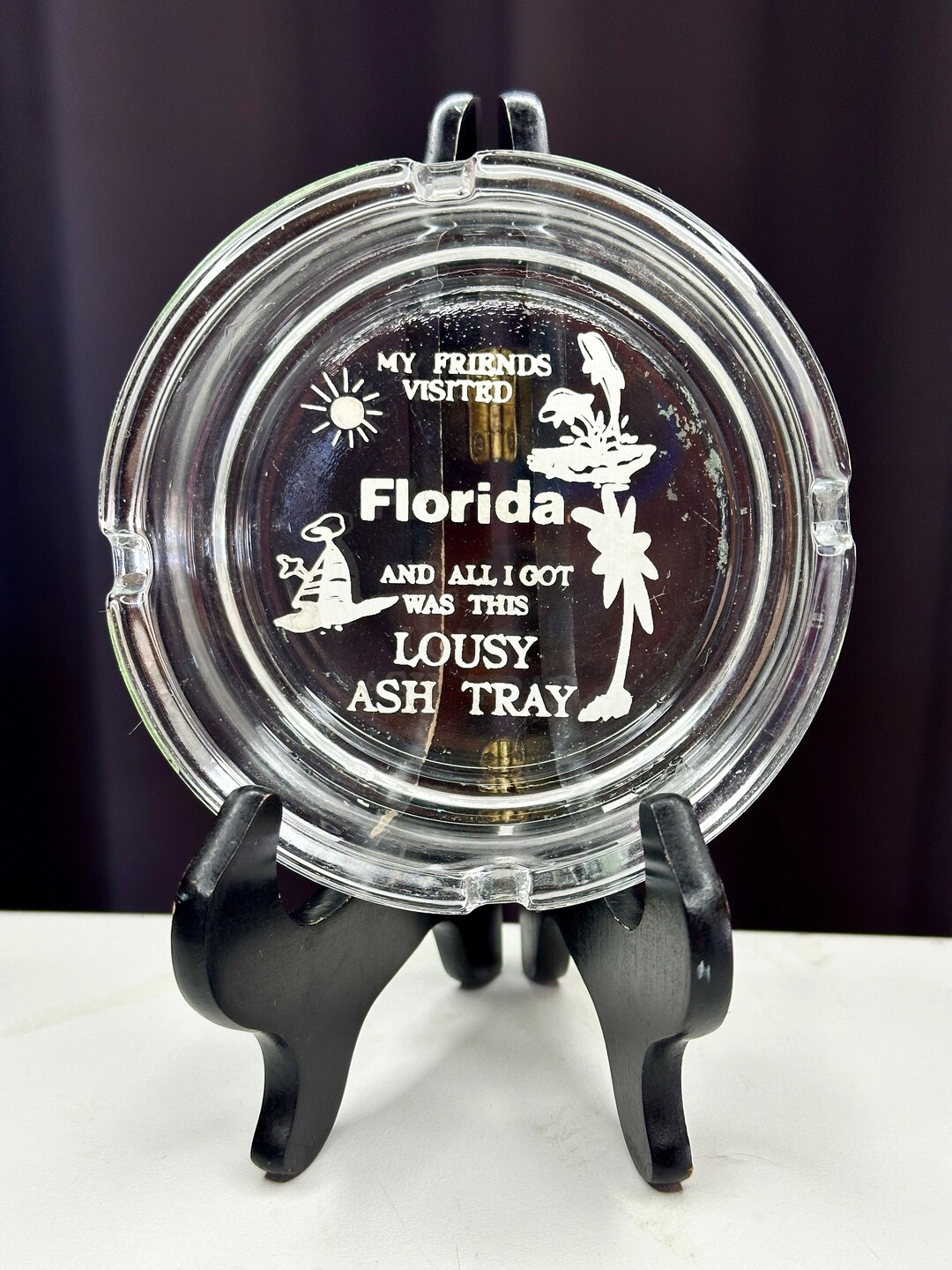Vintage MCM Kitschy Florida Ashtray/vintage Florida Tourist Ashtray ...
