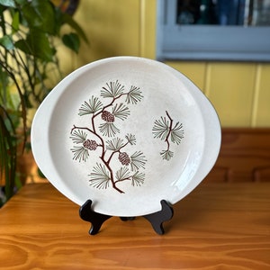Your Choice of Vintage Hand Painted Pine Boughs and Pinecone Saucers ...
