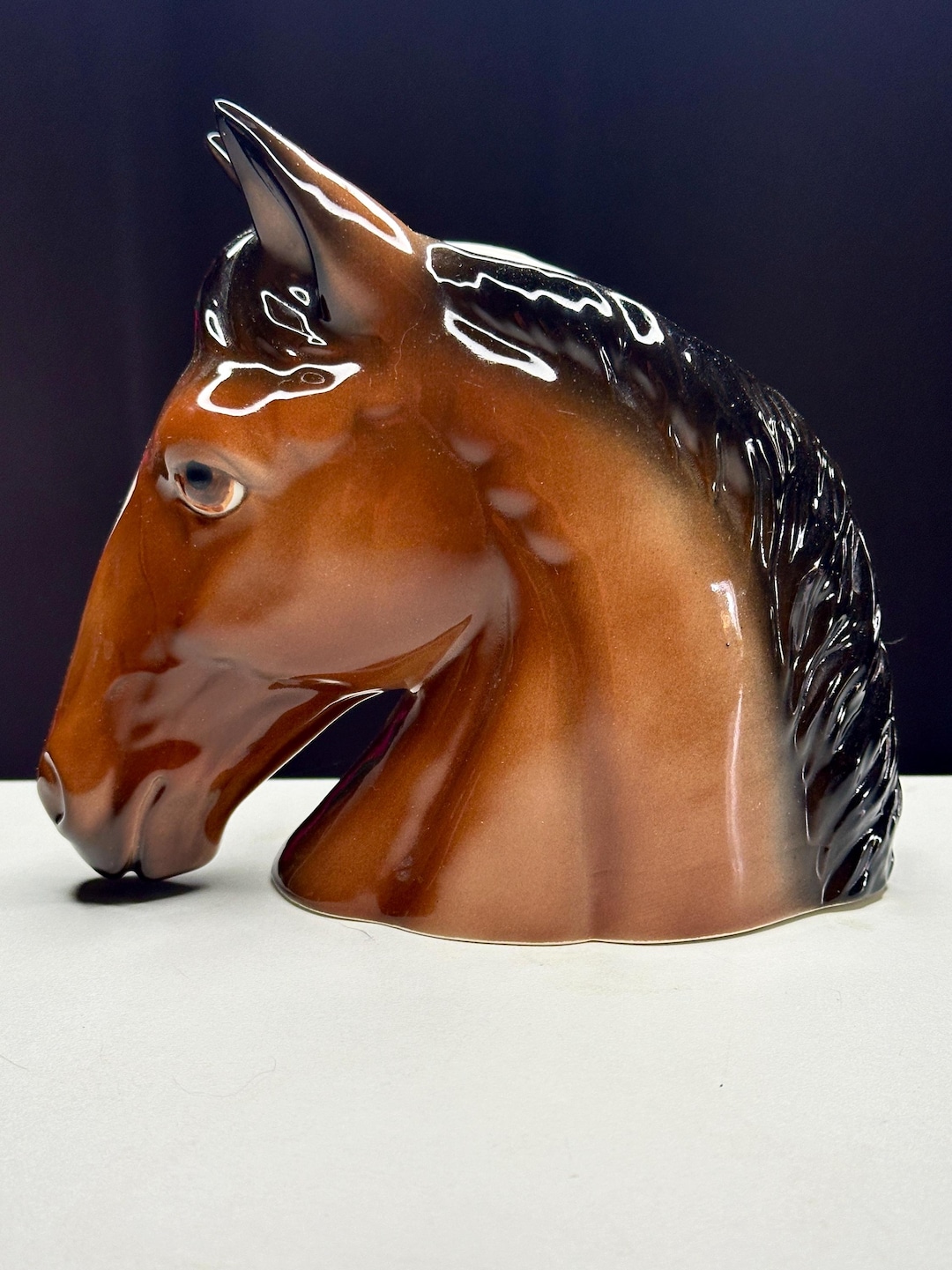 Beautiful Vintage Ceramic Horse Planter/vintage Horse Decor/horse ...