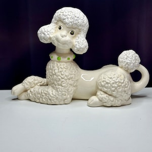 Vintage Atlantic Mold Ceramic Poodle Figurine/vintage Atlantic Mold ...