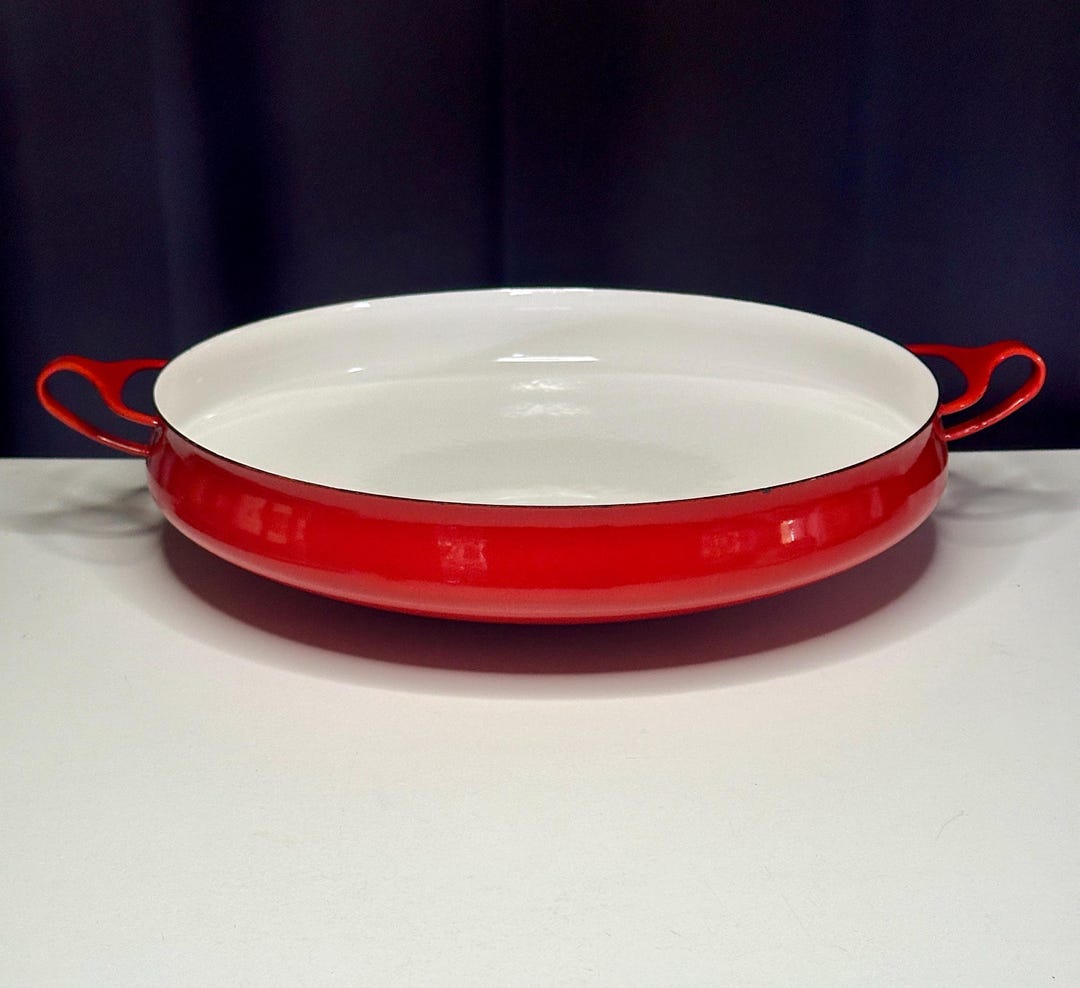 Gorgeous Vintage Dansk Kobenstyle Paella Pan – Red Enamelware by Jens ...