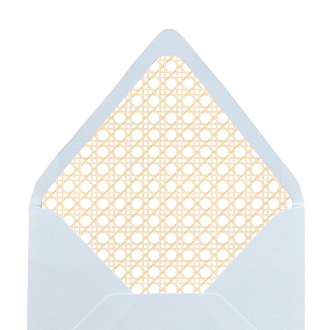 Rattan Envelope Liners | Watercolor A7 Euro Flap Liner | Woven Rattan ...