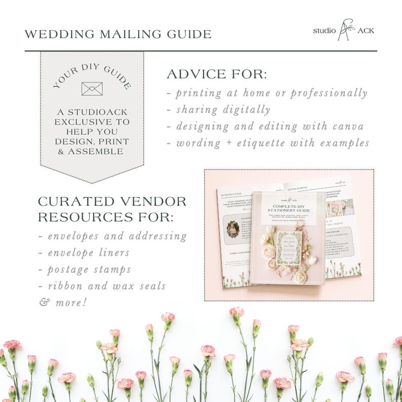 Wedding Program Template, Watercolor Floral Design, Double Sided Ceremony Program, Editable in ...