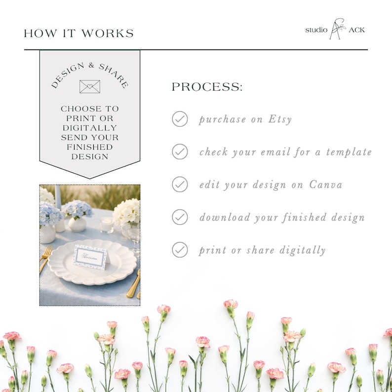 Elegant Hand Drawn Coastal Toile Place Card Template, Wedding Seat ...