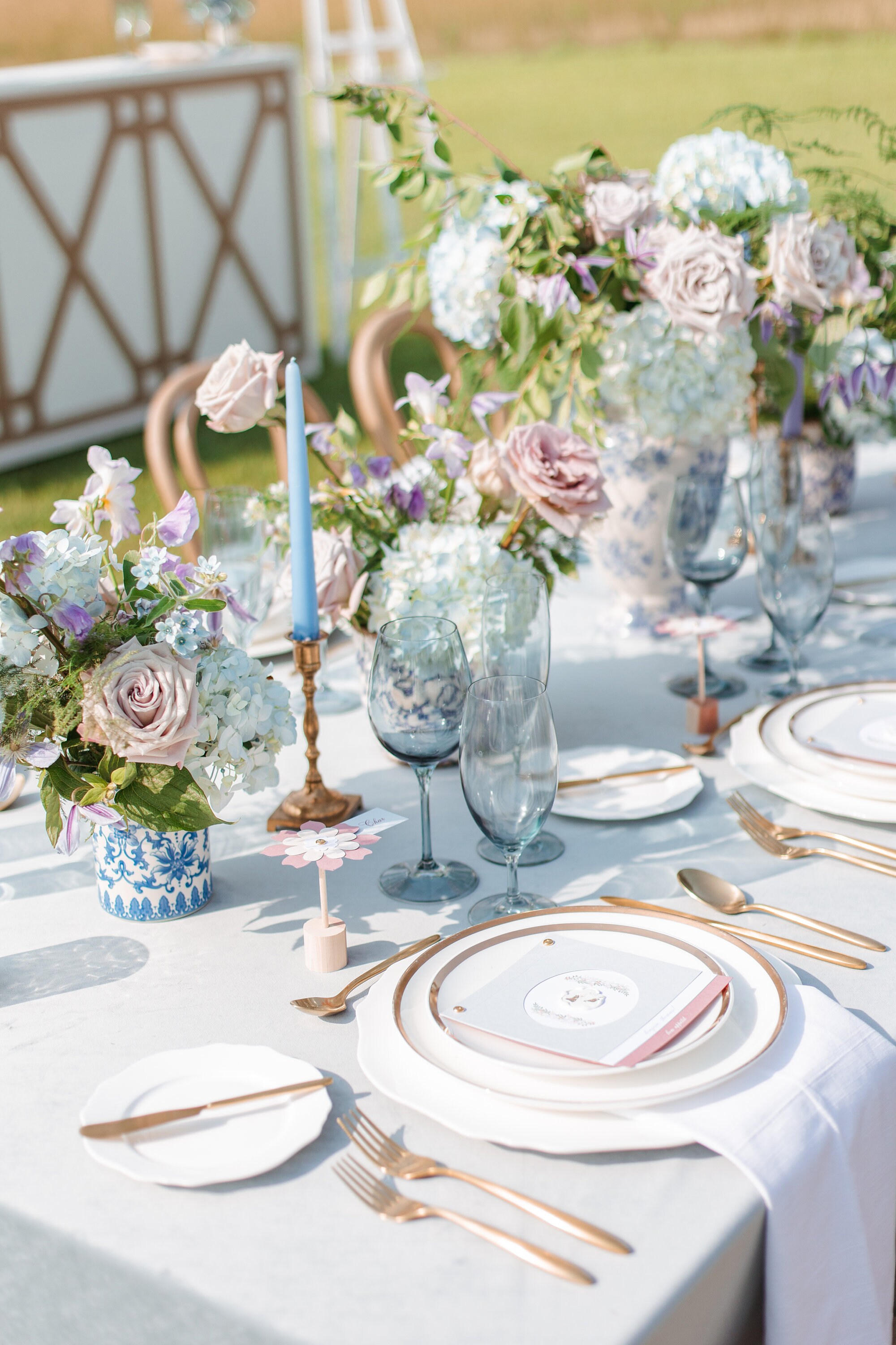 Layered Wedding Menus Reception Dinner Menus Gold Accent Custom Menus ...