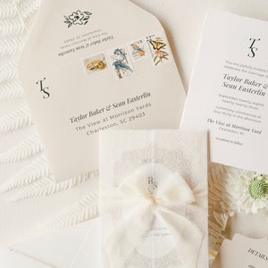 Custom Wedding Invitations | Deckled-edge Paper | Luxury Wedding Invite ...