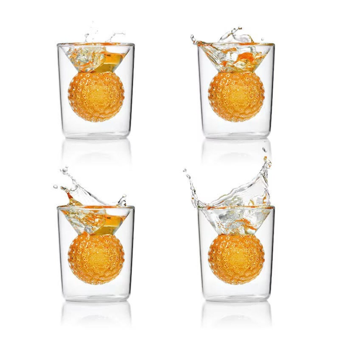 Golf Ball Shot Glasses Set of 4, Groomsmen Gift, Christmas Gift, Cool ...