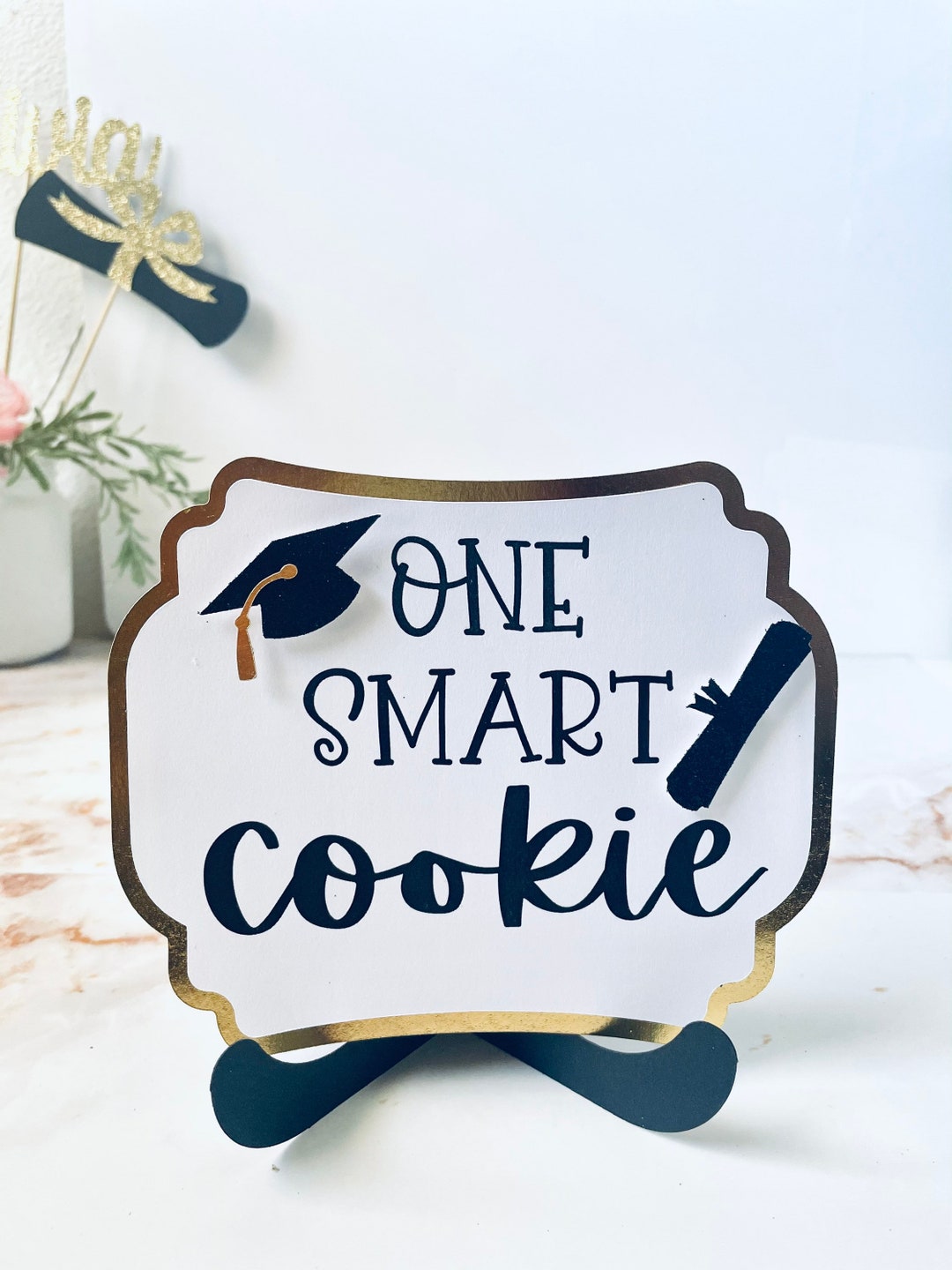 One Smart Cookie Graduation Table Sign: Candy Buffet Decor - Etsy