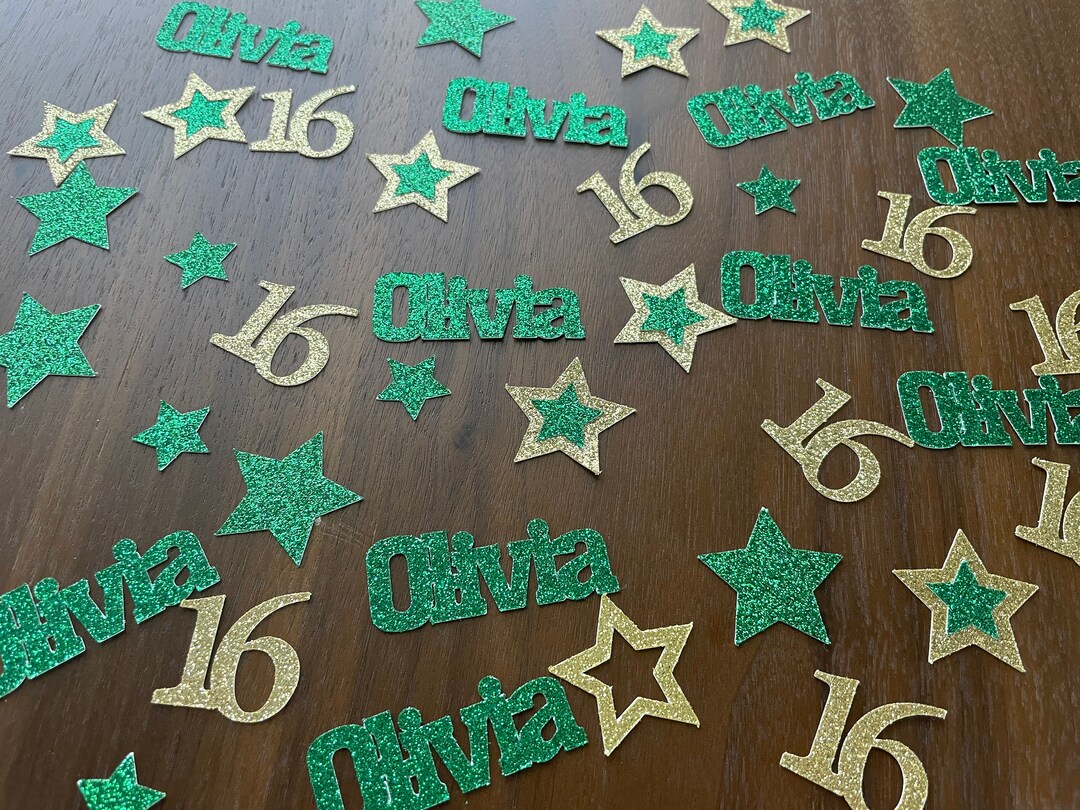 Any Name and Age Personalized Birthday Confetti, Table Scatter , Party ...