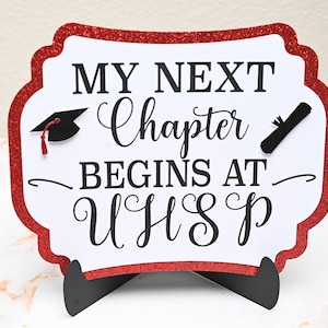 8x10 ” Large Personalized My Next Chapter Begins at | Graduation Table ...