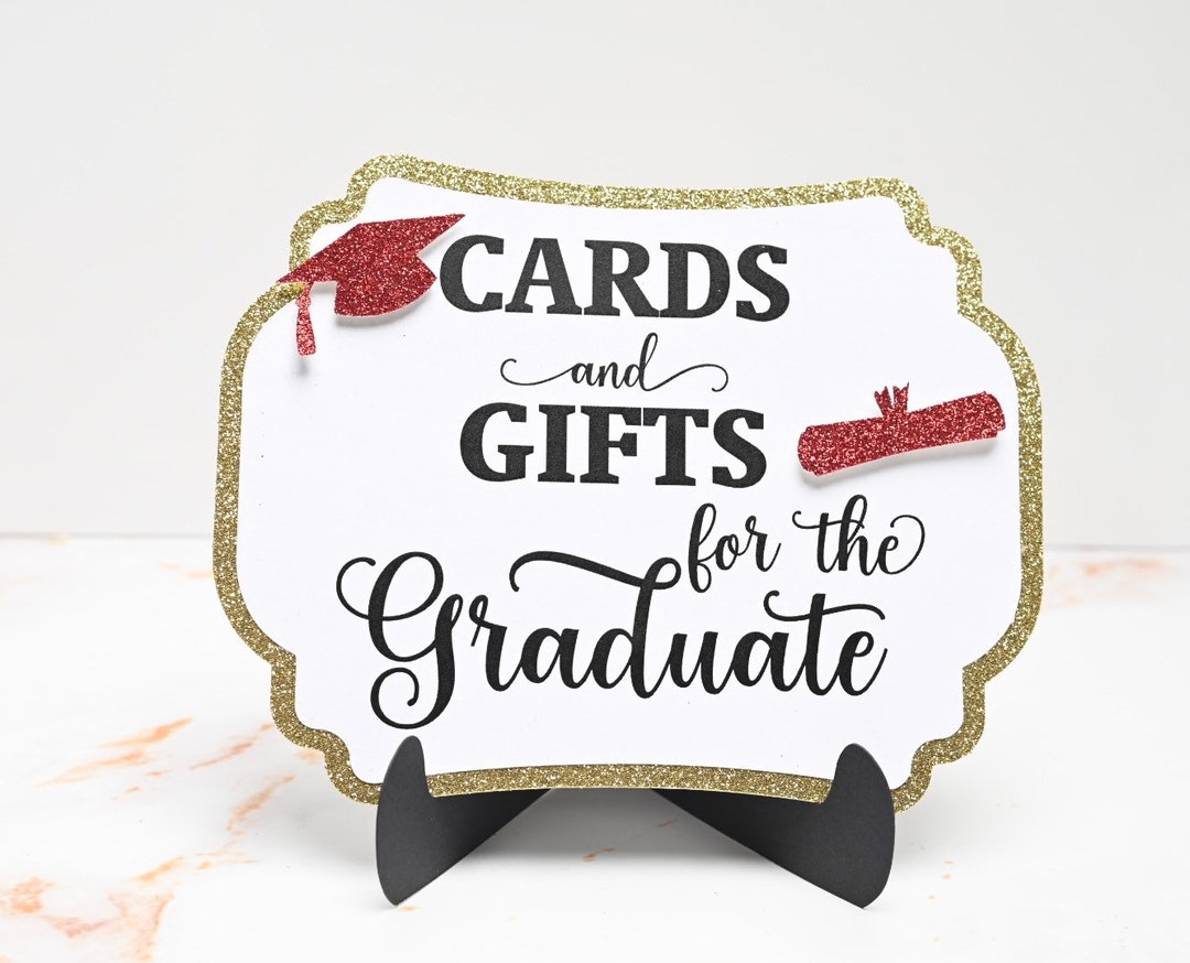 Personalized Cards and Gifts Sign for the Graduate | Graduation Table ...
