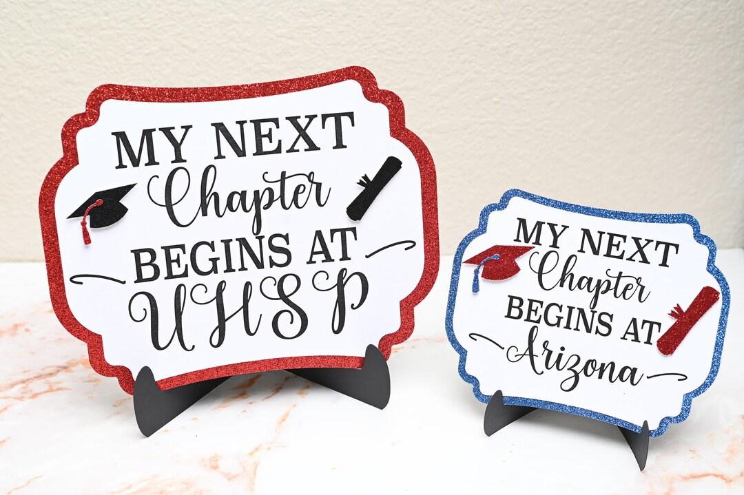 8x10 ” Large Personalized My Next Chapter Begins at | Graduation Table ...
