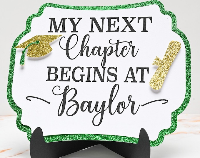 5”x7” My Next Chapter Begins at | Graduation Table Sign | Table Sign ...