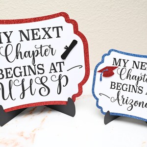 8x10 ” Large Personalized My Next Chapter Begins at | Graduation Table ...