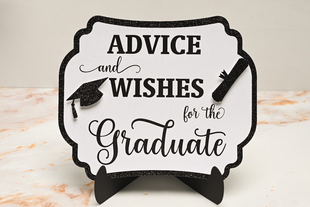 Advice for the Grad| Graduation Table Sign | Graduation Cookie Table ...
