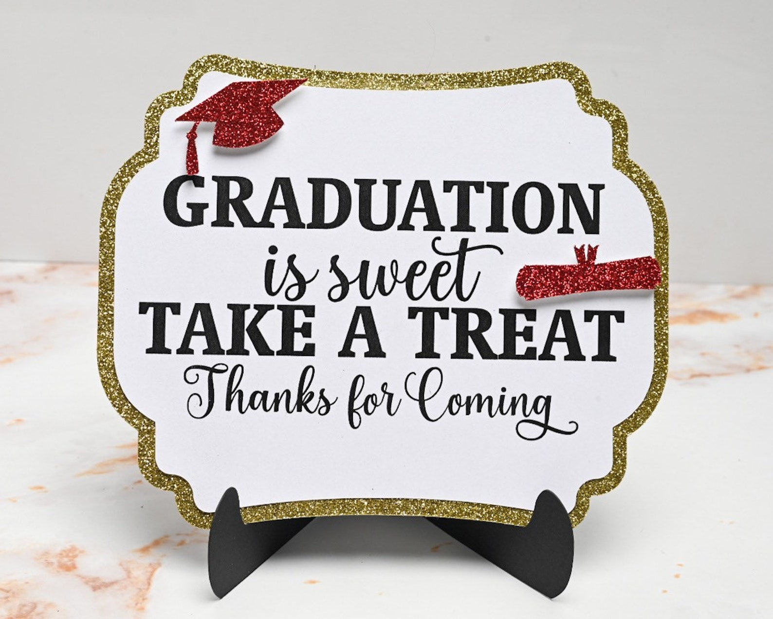 A Sweet Ending to a , Graduation Table Sign Graduation Cookie Table ...