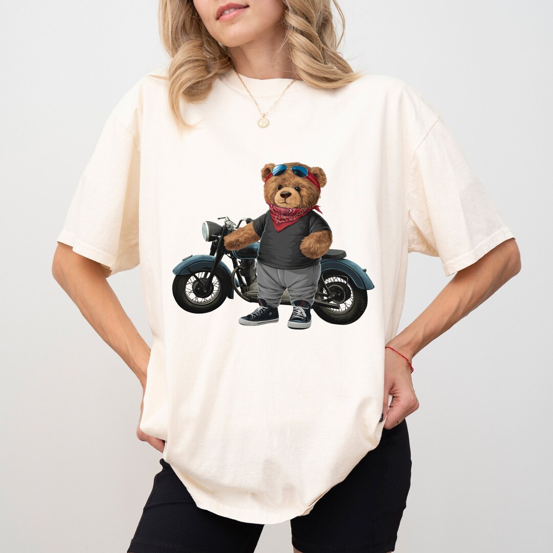 Comfort Colors Custom Bear Graphic Shirt, Personalized Cute Teddy Bear ...
