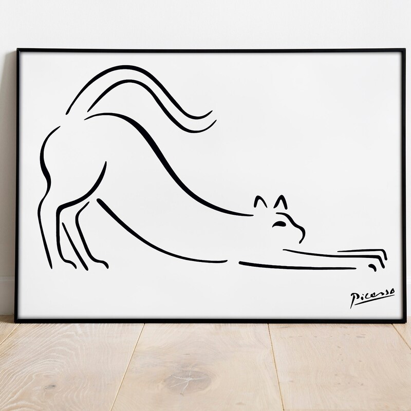 Picasso Cat - Etsy