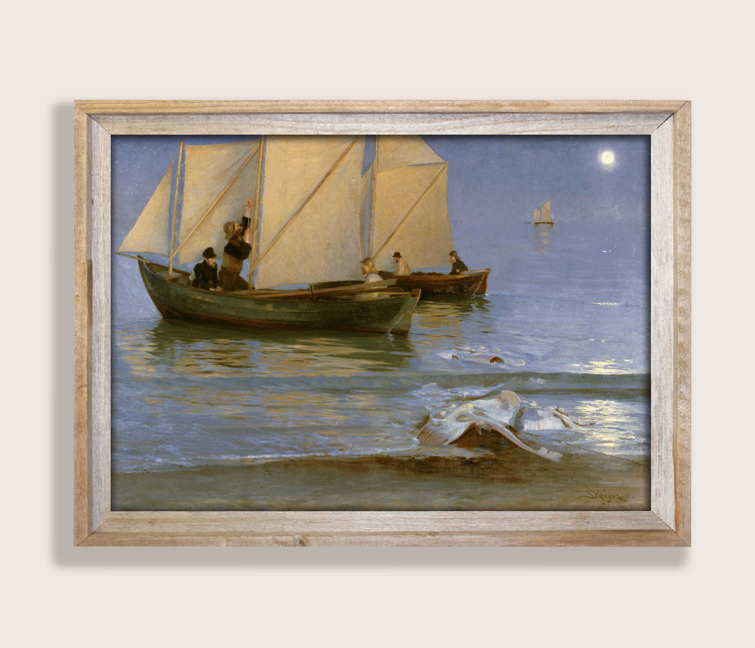 Peder Severin Krøyer, Fishing Boats, Skagboere (1884) Museum Quality ...