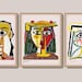 Picasso Set of 3 Prints, Picasso Printable Download, Abstract Art Print ...