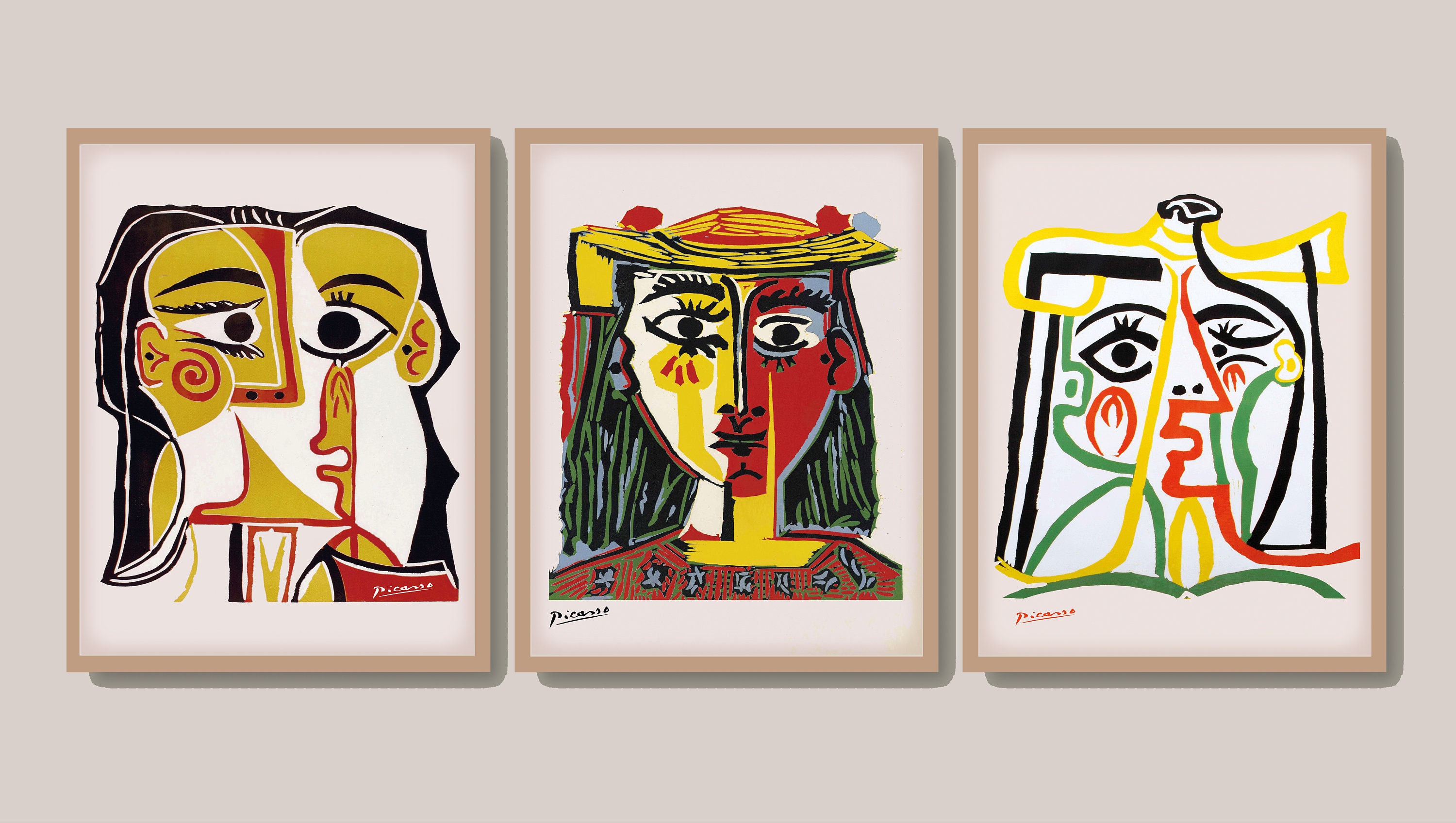 Picasso Set of 3 Prints, Picasso Printable Download, Abstract Art Print ...