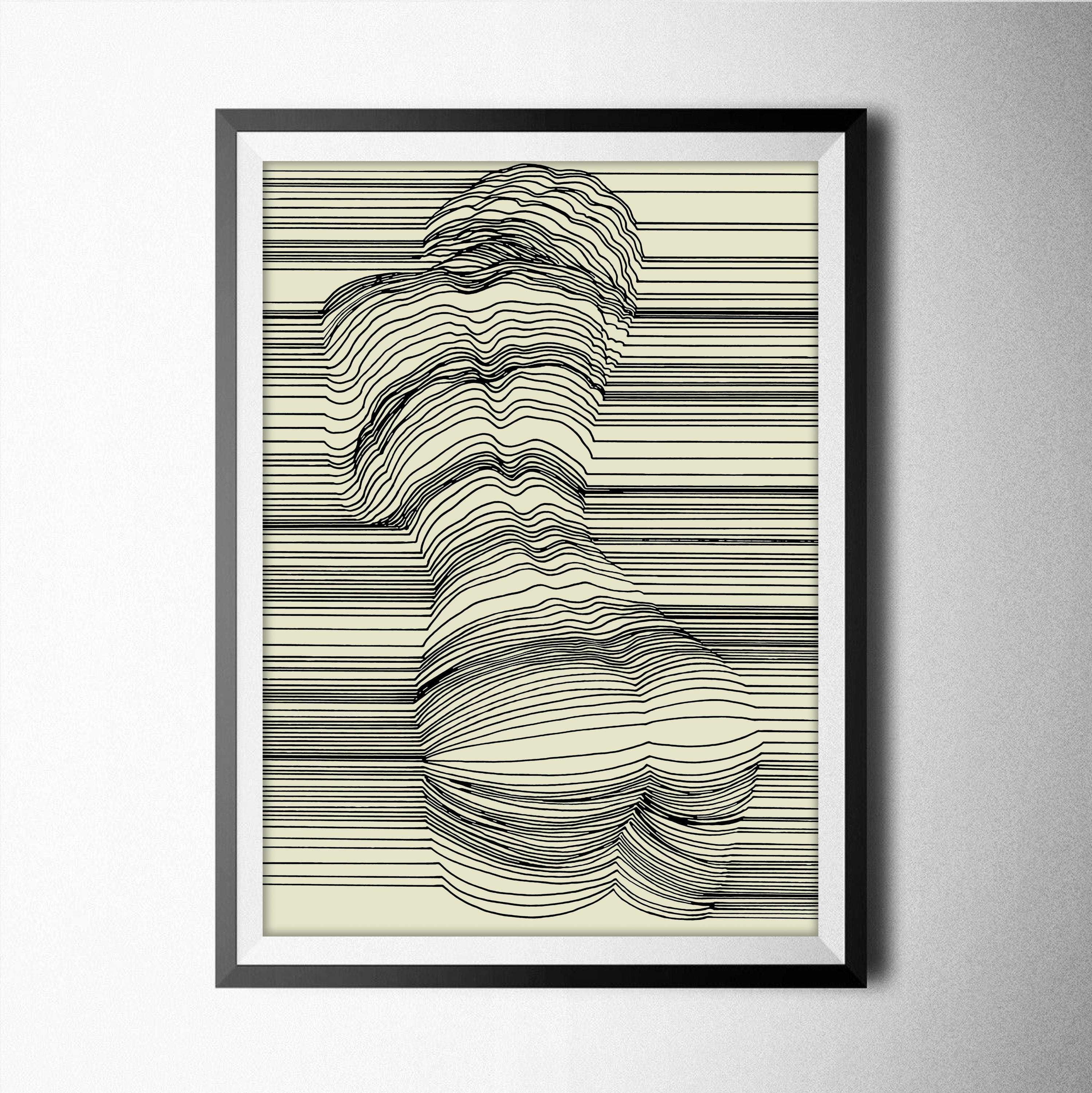 Woman Figure Print, Female Body Silhouette Line Art, Modern Abstract ...