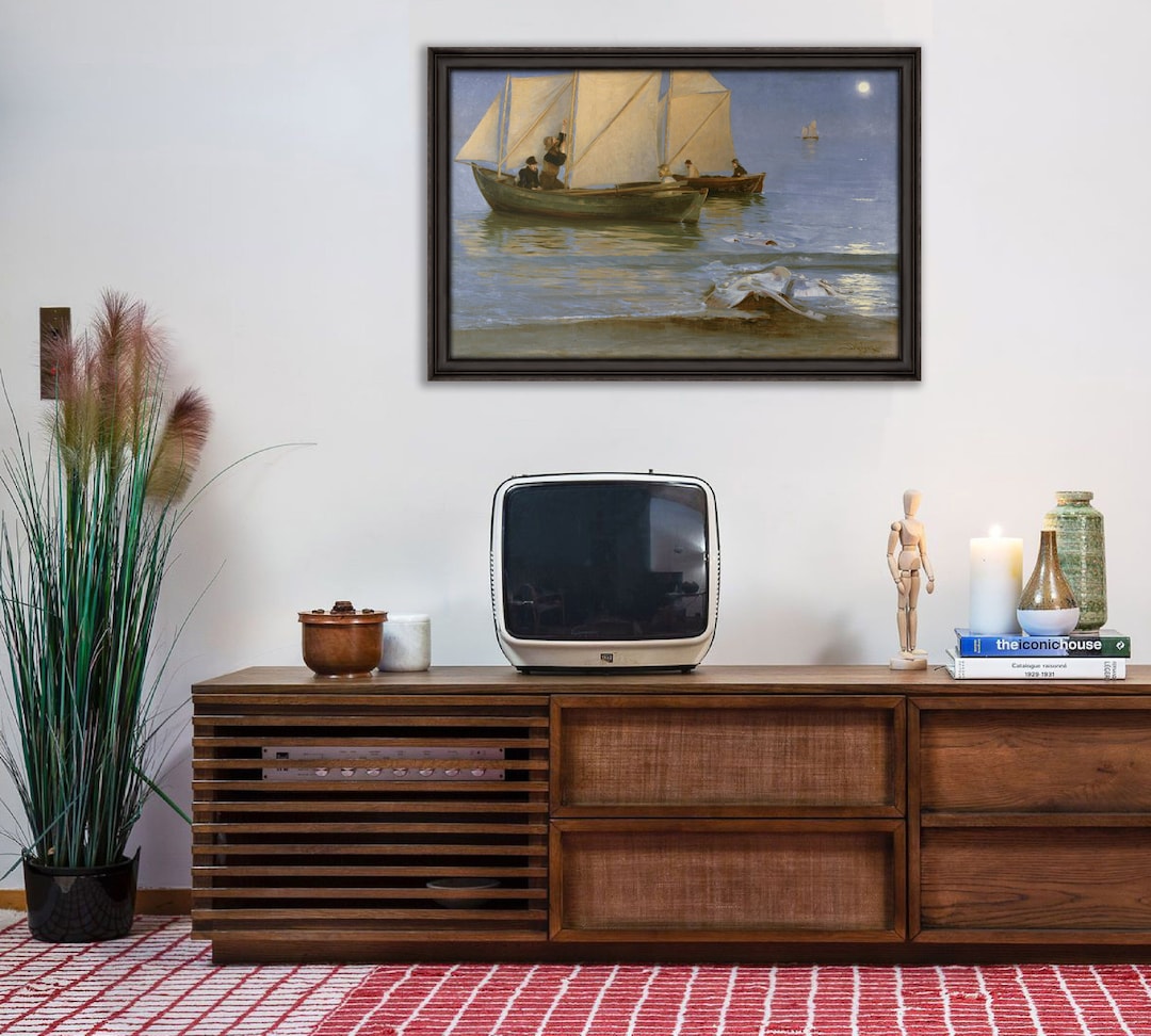 Peder Severin Krøyer, Fishing Boats, Skagboere (1884) Museum Quality ...