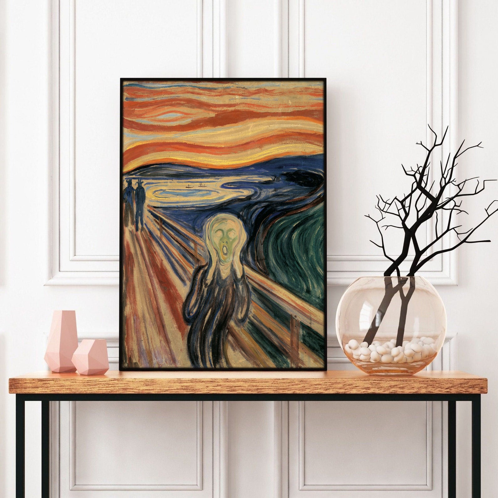 The Scream by Edvard Munch (1893), Painting Poster, Anguish Red Sunset ...