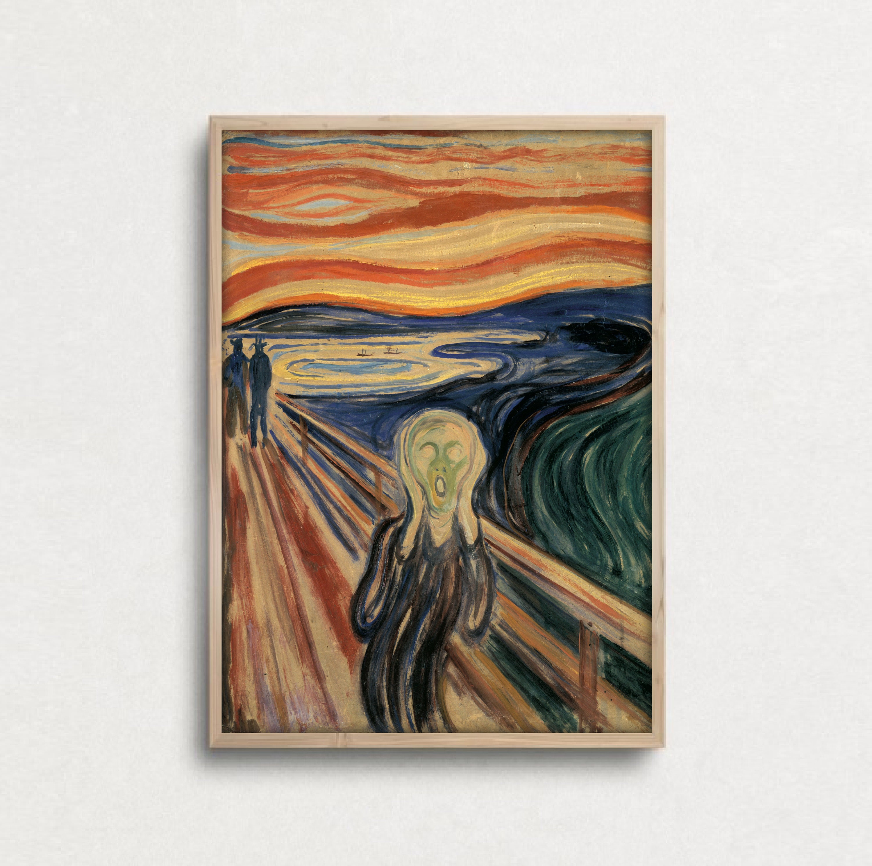 The Scream by Edvard Munch (1893), Painting Poster, Anguish Red Sunset ...