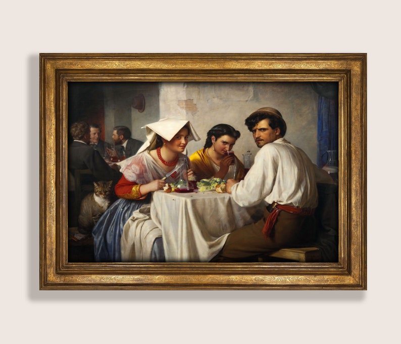 Carl Bloch in A Roman Osteria Print Poster, Academicism, Realism, Roman ...