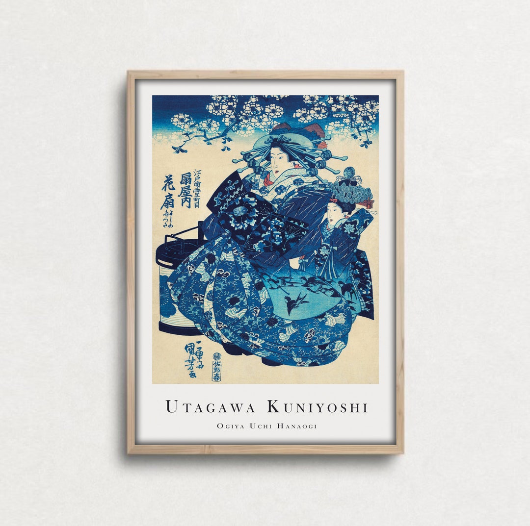 Utagawa Kuniyoshi Exhibition Poster, Ogiya Uchi Hanaogi, Utagawa ...