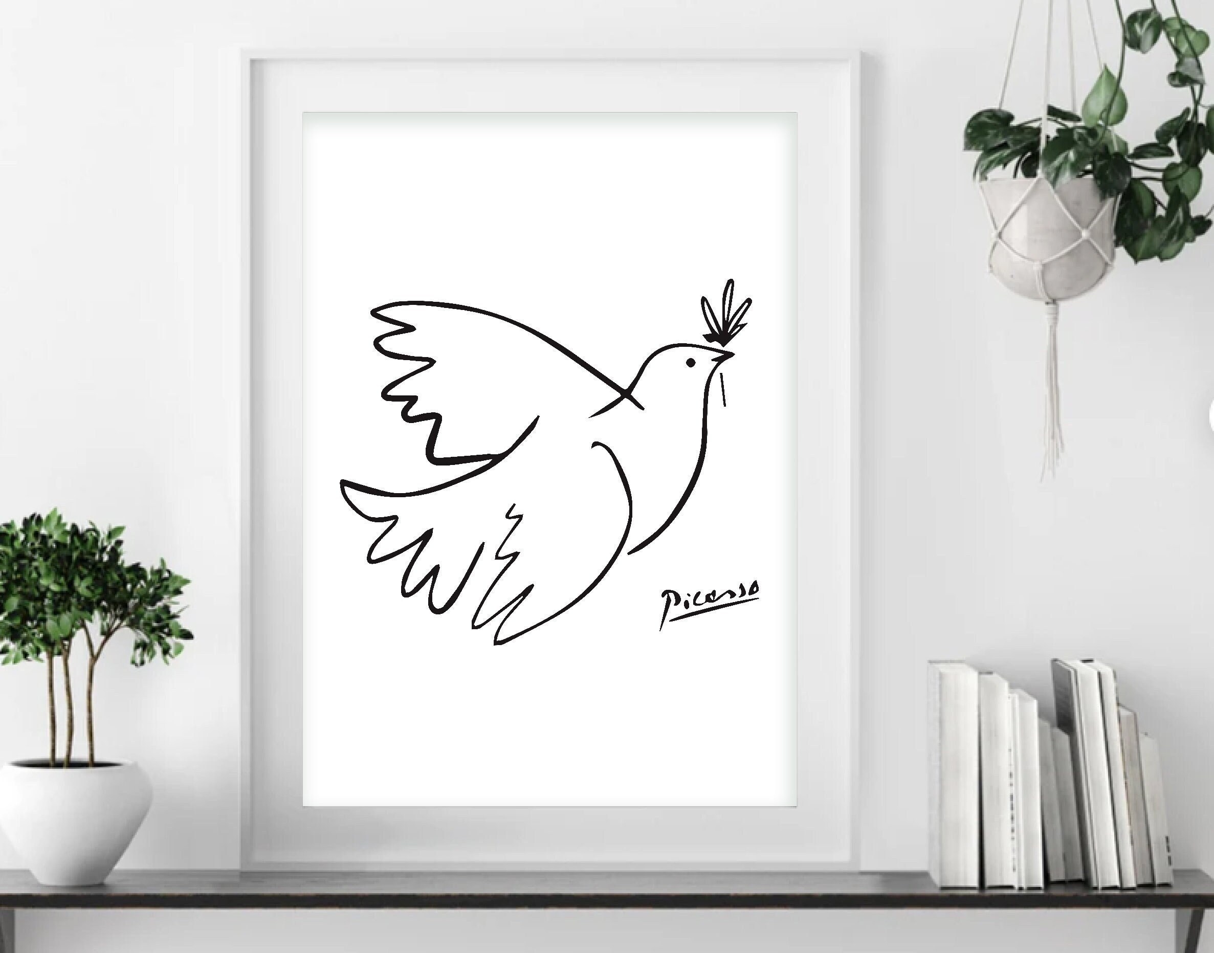 Picasso Dove Print, Peace Freedom Print, Picasso Bird Art, Picasso ...