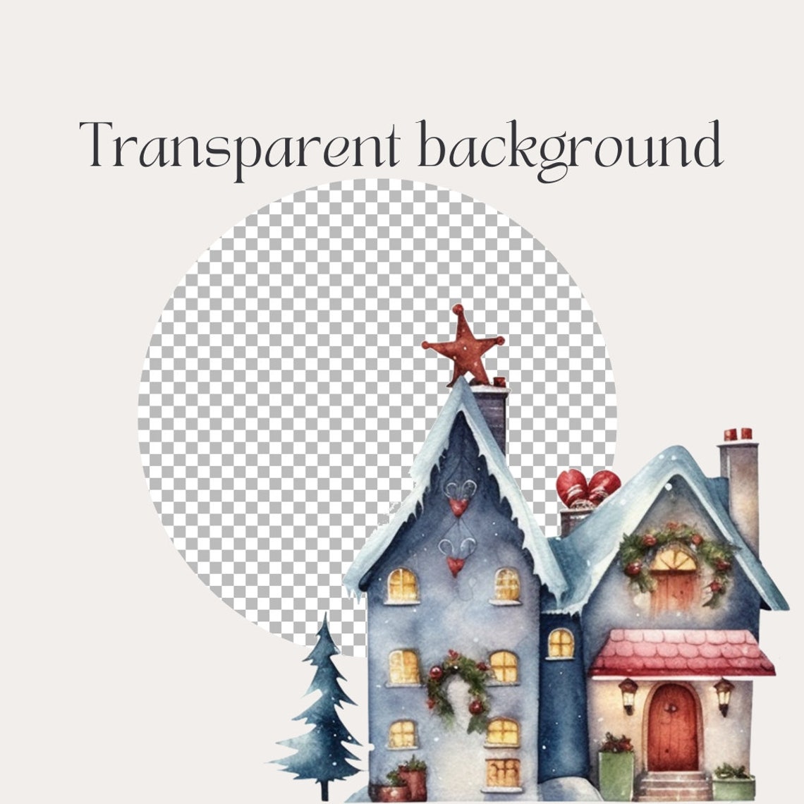 Watercolor Christmas Clipart Bundle Cozy Boho Nostalgic Pngs ...