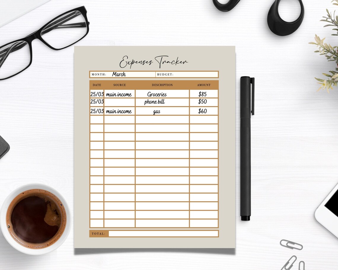 Monthly Budget Planner Printable Financial Tracker - Etsy