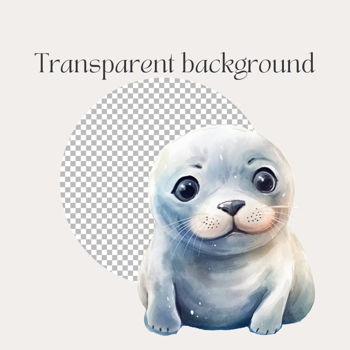 Watercolor Seal Clipart, Cute Sea Animal Clipart, Transparent PNG ...