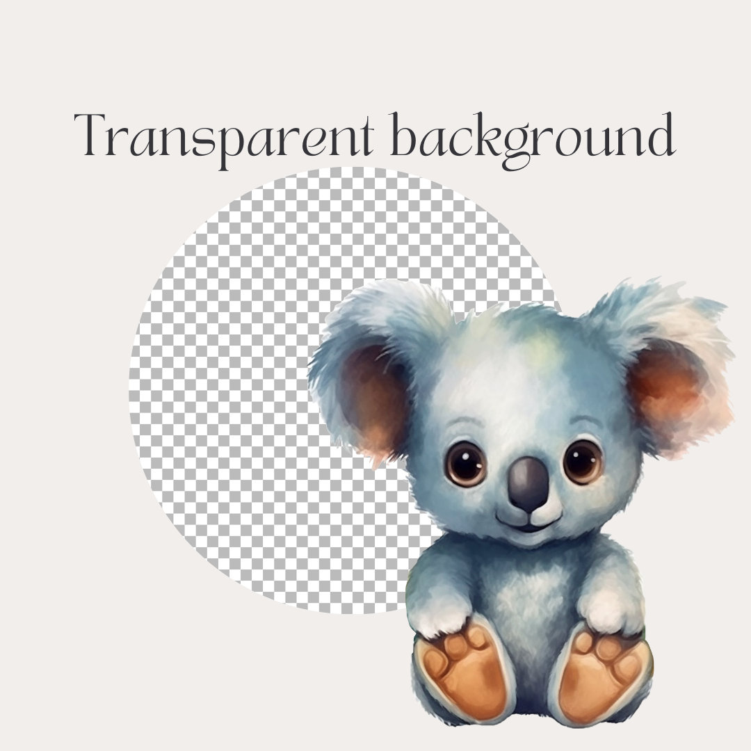 Watercolor Koala Bear Clipart, Cute Koalas With Glasses, Eucalyptus ...