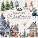 Watercolor Christmas Clipart Bundle Cozy Boho Nostalgic Pngs ...