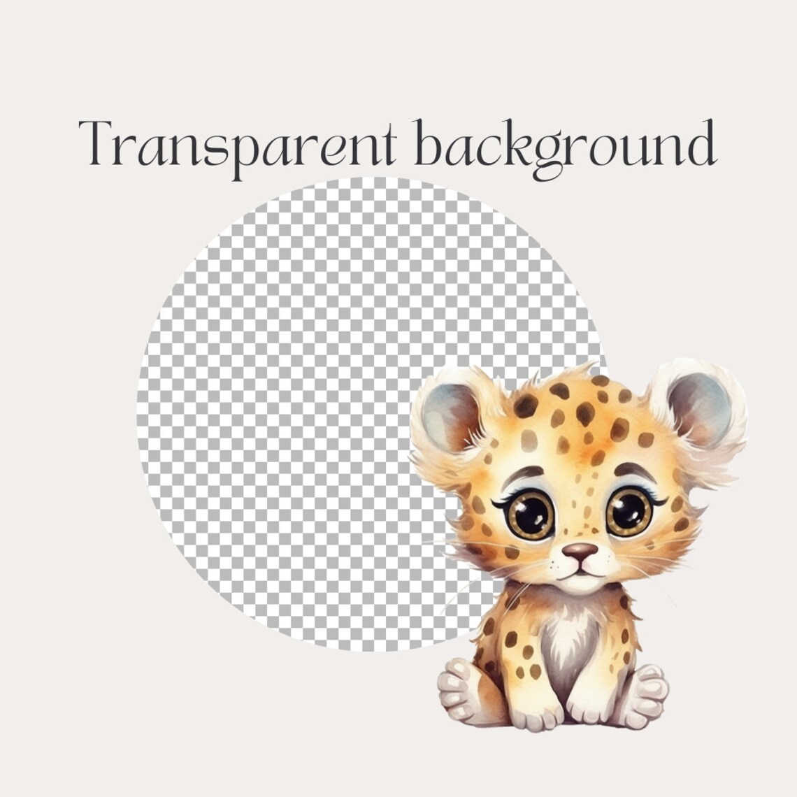 Watercolor Baby Leopard Clipart, Cute Leopards Safari Animals, Baby ...