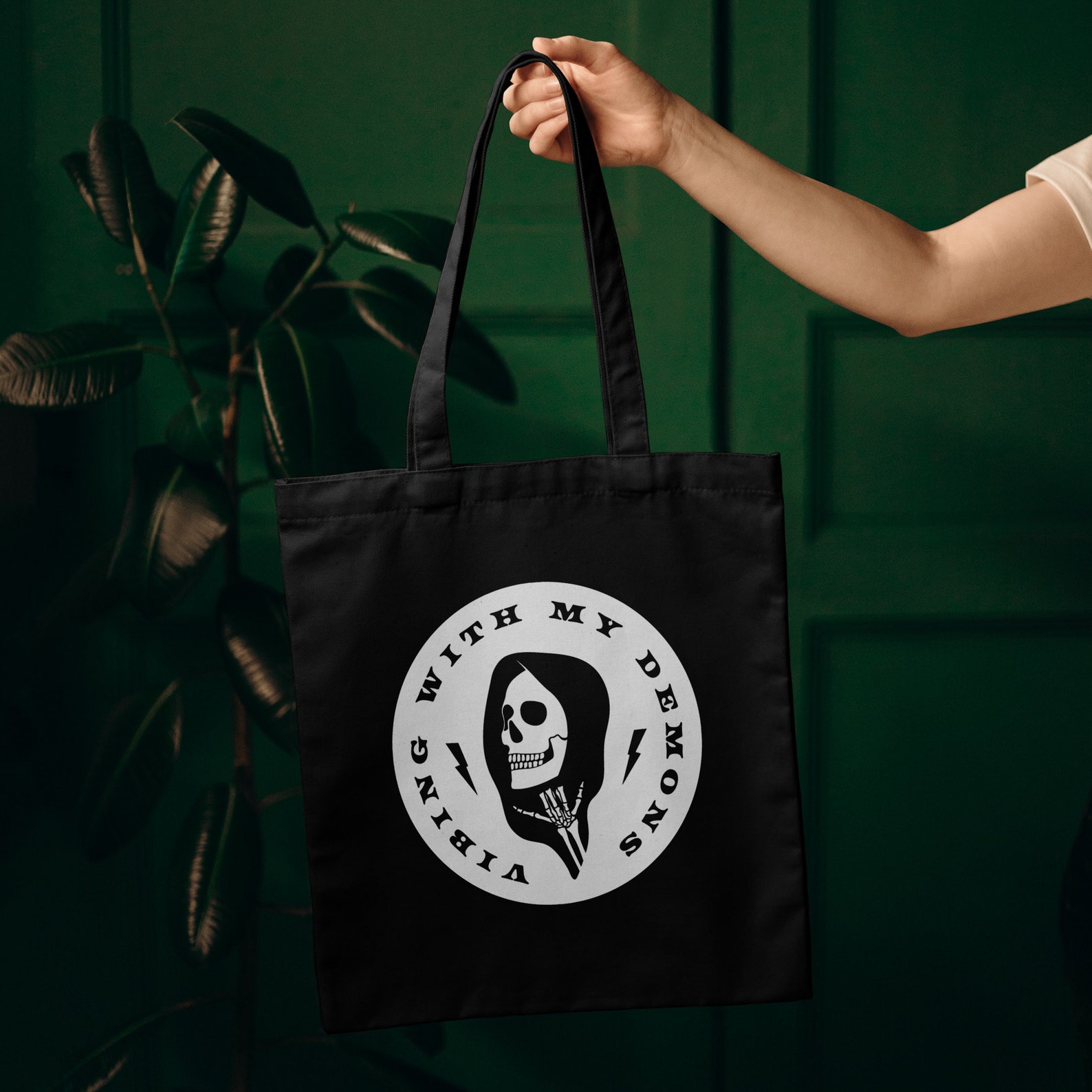 Vibing With My Demons Grim Reaper Halloween Its a Vibe - Etsy