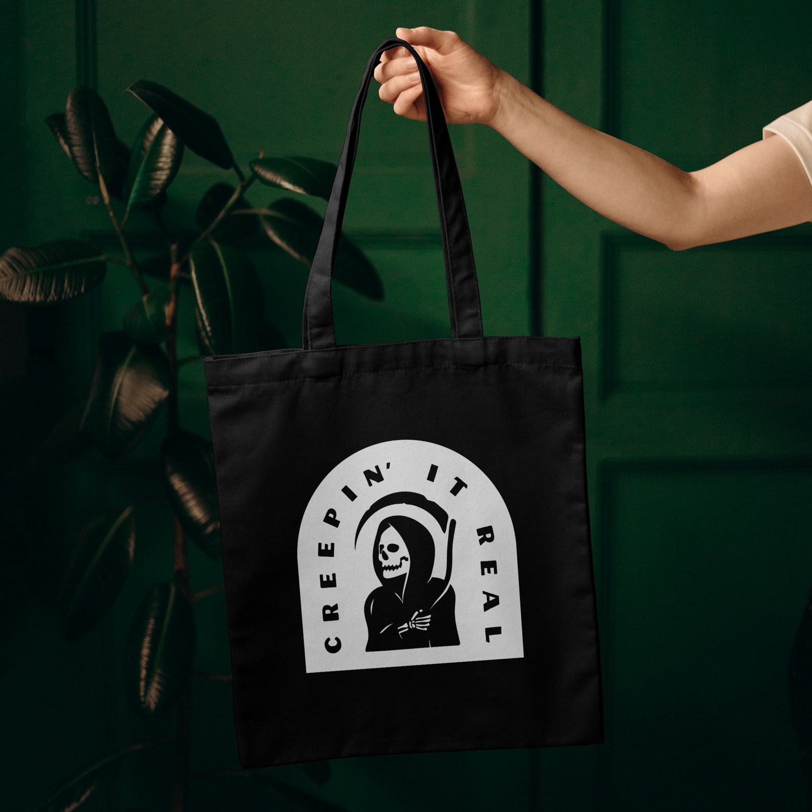 Creepin' It Real Grim Reaper Halloween Creeping It - Etsy