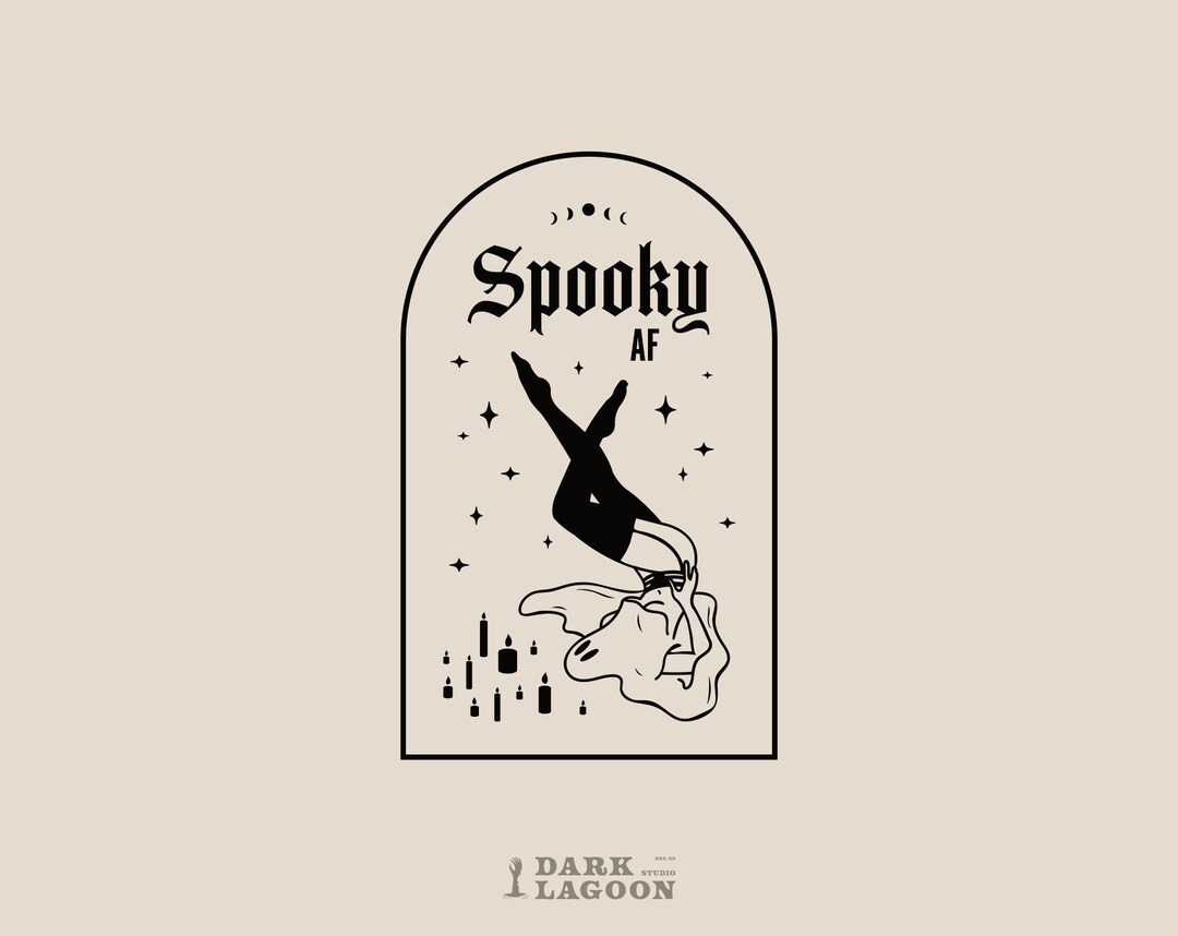 Spooky AF Spooky Babe Goth Babe Halloween Pinup Spooky - Etsy