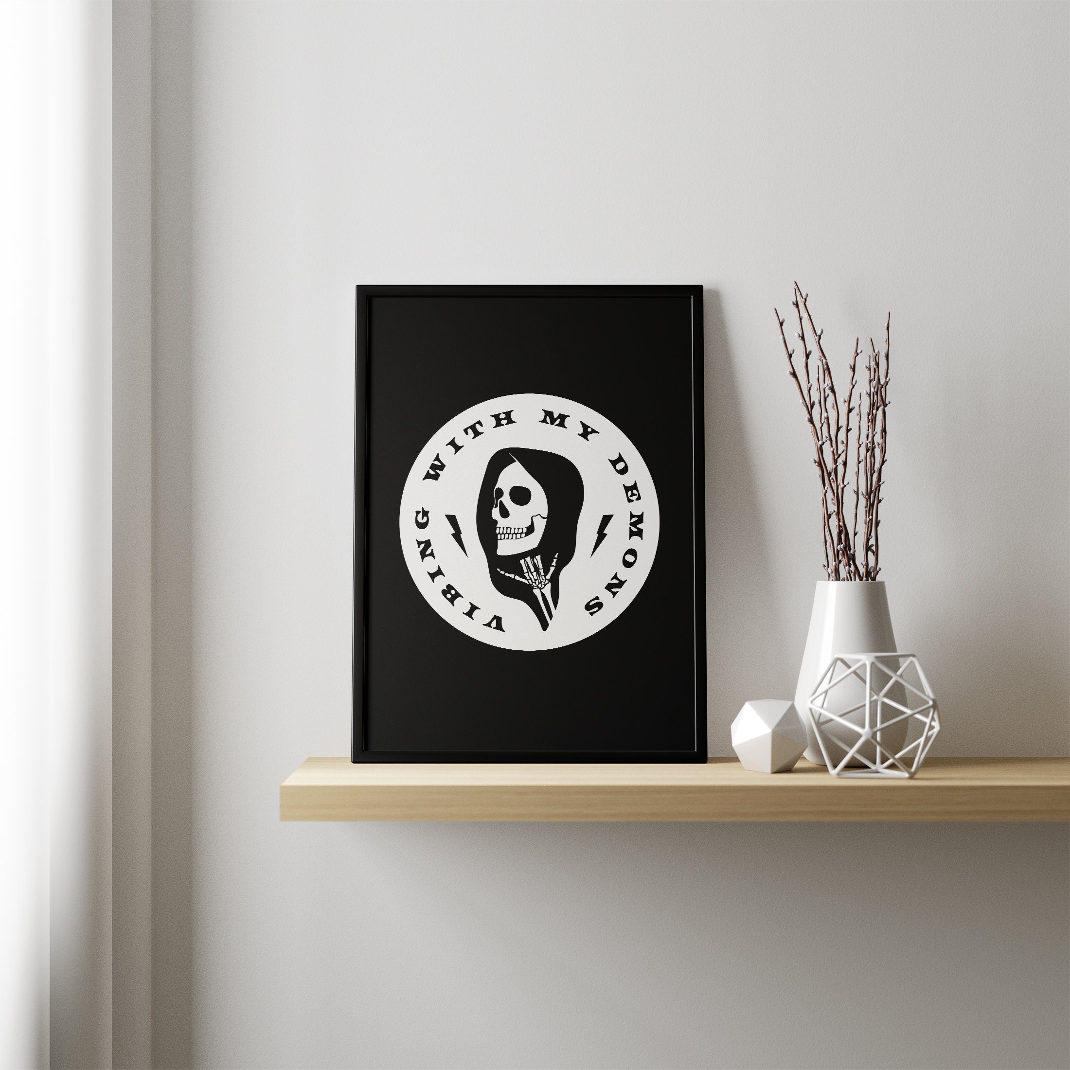 Vibing With My Demons Grim Reaper Halloween Its a Vibe - Etsy