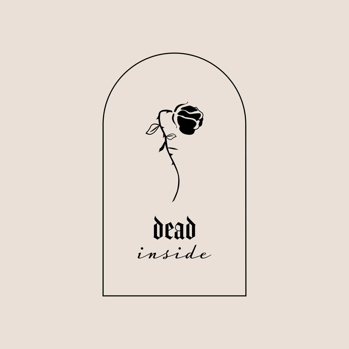 Dead Inside Black Rose Cut File for Cricut Silhouette svg - Etsy
