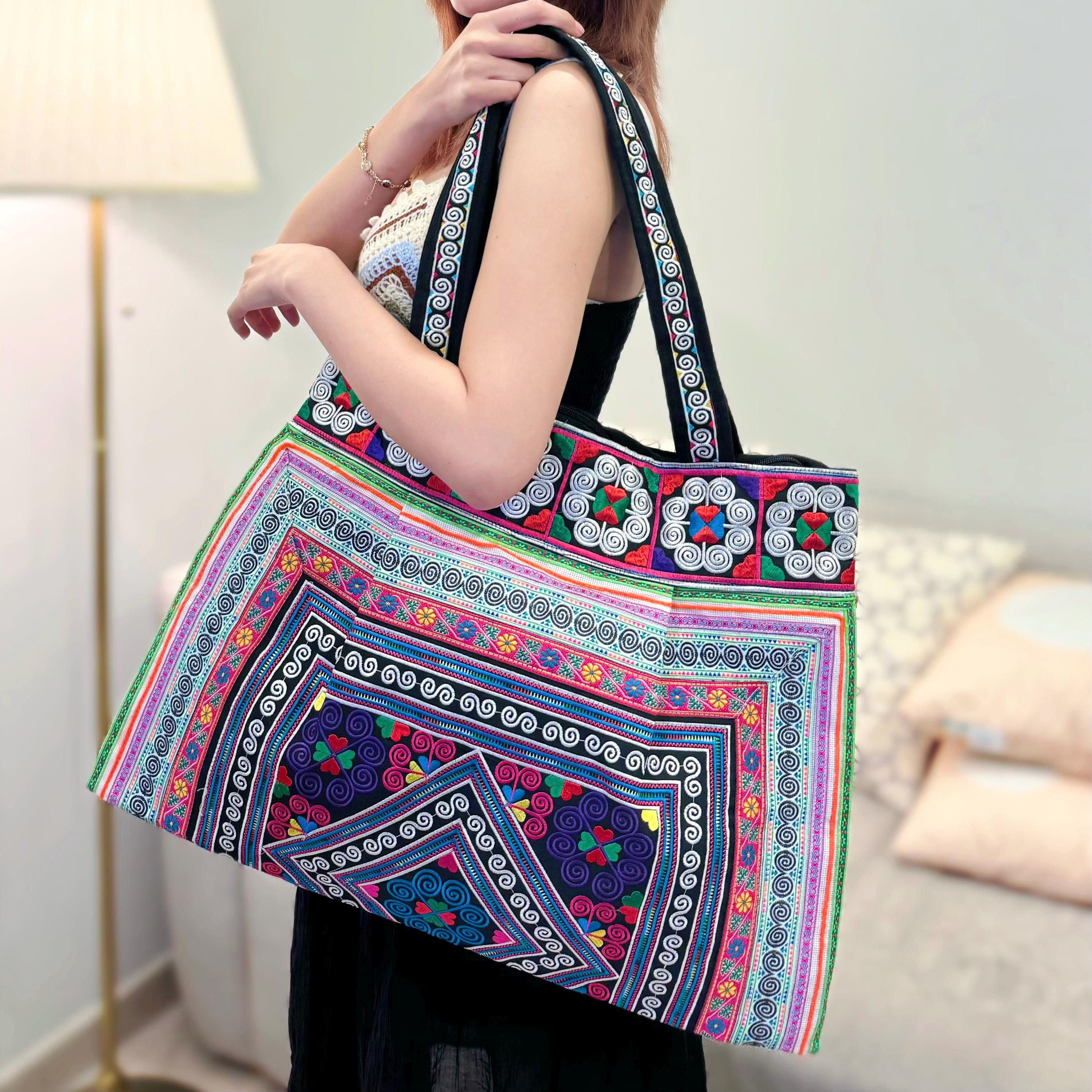 Authentic Handmade Hmong Embroidered Handbag – Unique Handbag for Women ...