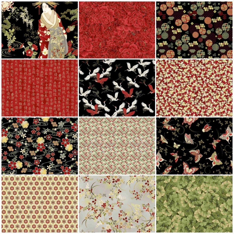 Timeless Treasures Kyoto Garden Japanese Fabric Precut Strips - Etsy