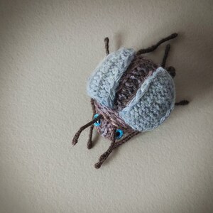 Bug Knitting Pattern for Kids Brooch or Toy. Amigurumi Cute Beetle ...