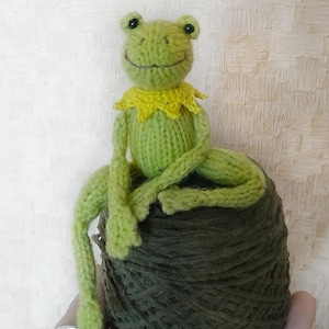 Knitted Frog Pattern for Toy or Keychain, Animal Knit Pattern. This ...