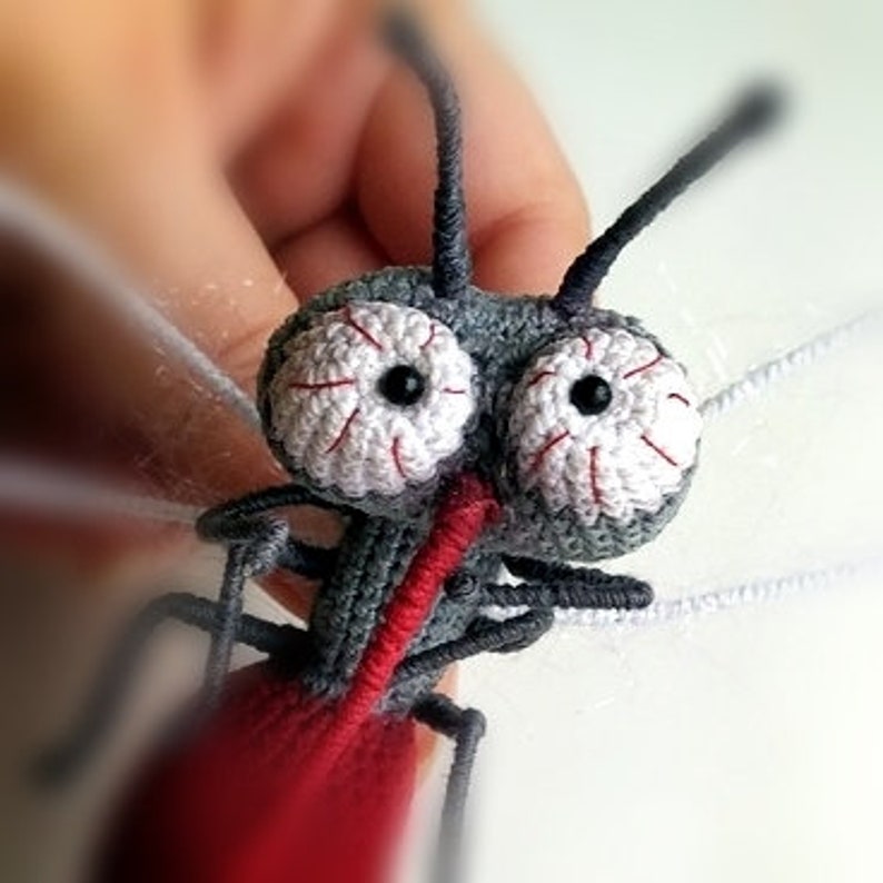 Mosquito Brooch Crochet Pattern, Funny Kids Toy, Small Brooch or ...