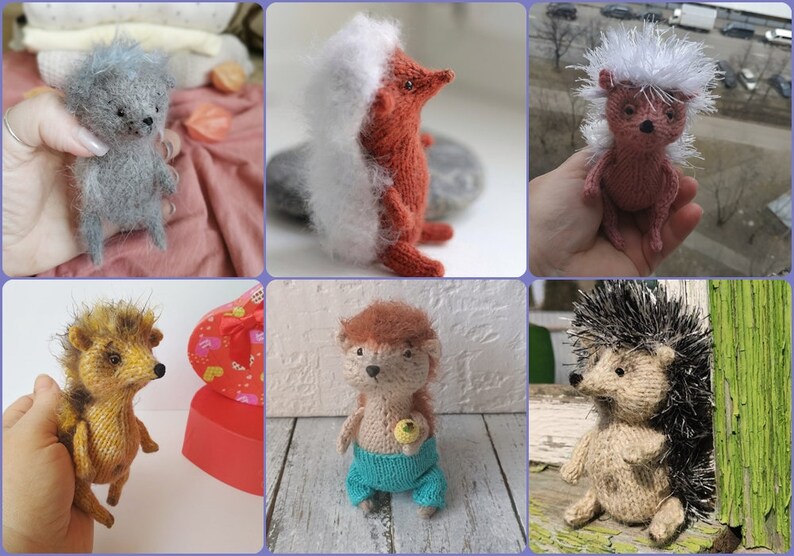 Hedgehog Knitting Pattern. Animal Pattern for Making Amigurumi Toy ...