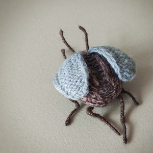 Bug Knitting Pattern for Kids Brooch or Toy. Amigurumi Cute Beetle ...